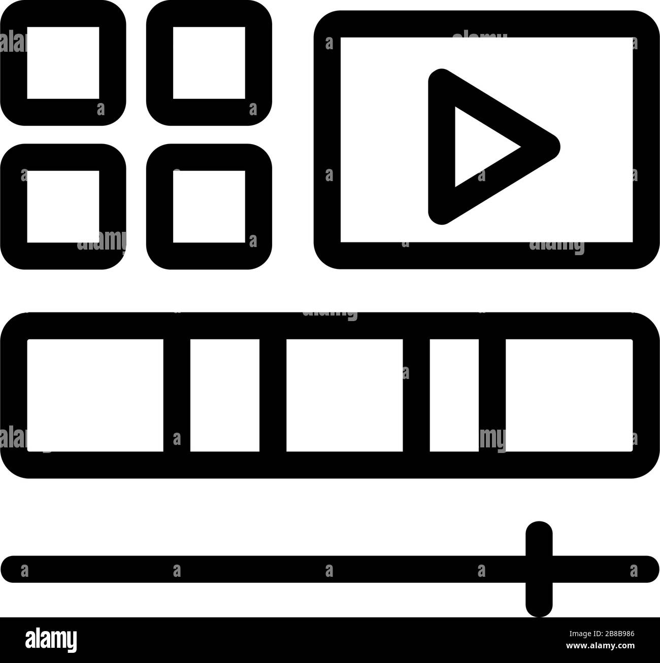 video editing icon vector outline illustration Stock Vector Image & Art ...