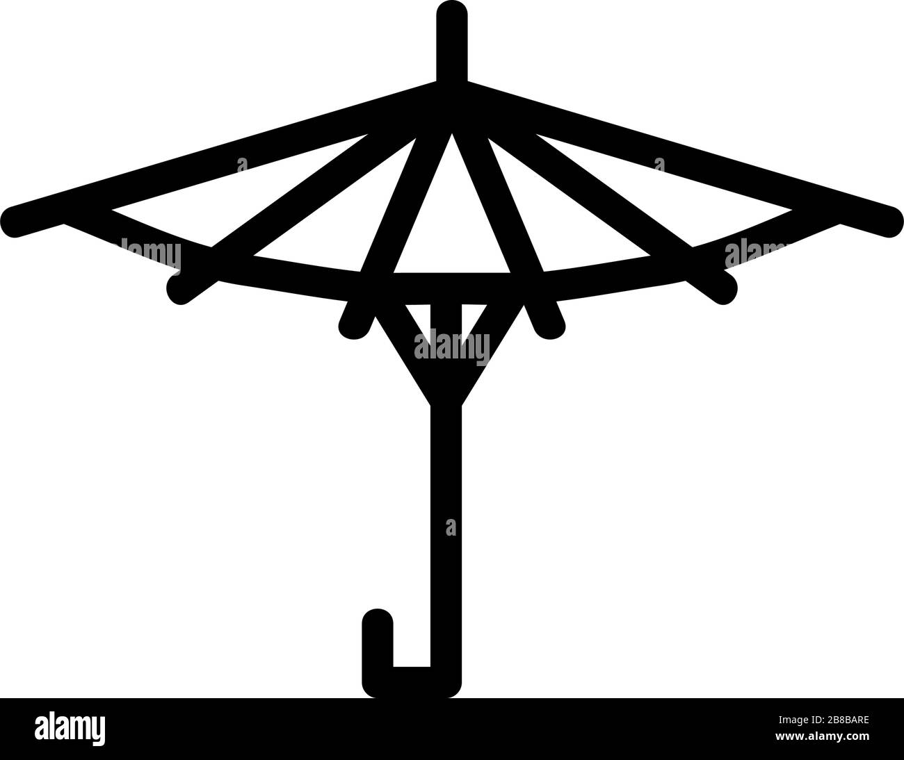 shade umbrella icon vector outline illustration Stock Vector Image ...