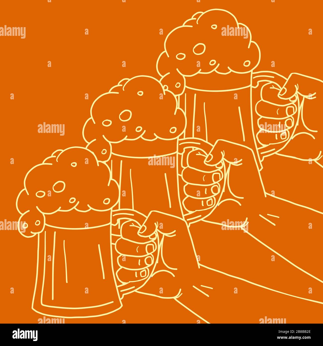 toast at a party foam beer in a mug Stock Vector Image & Art - Alamy