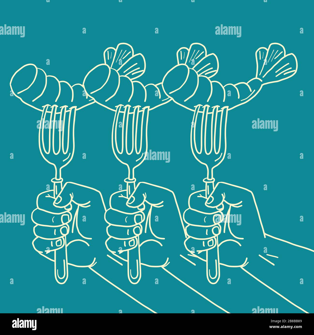 Fresh seafood background Stock Vector Images - Alamy