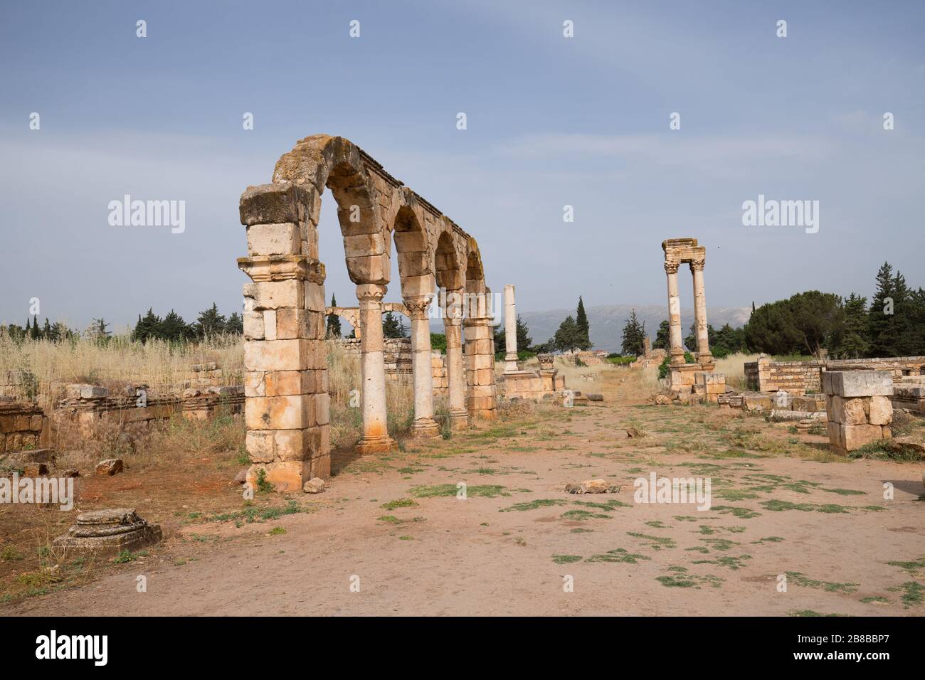 The ruins of the Umayyad city of Anjar. Beqaa Valley, Lebanon - June ...