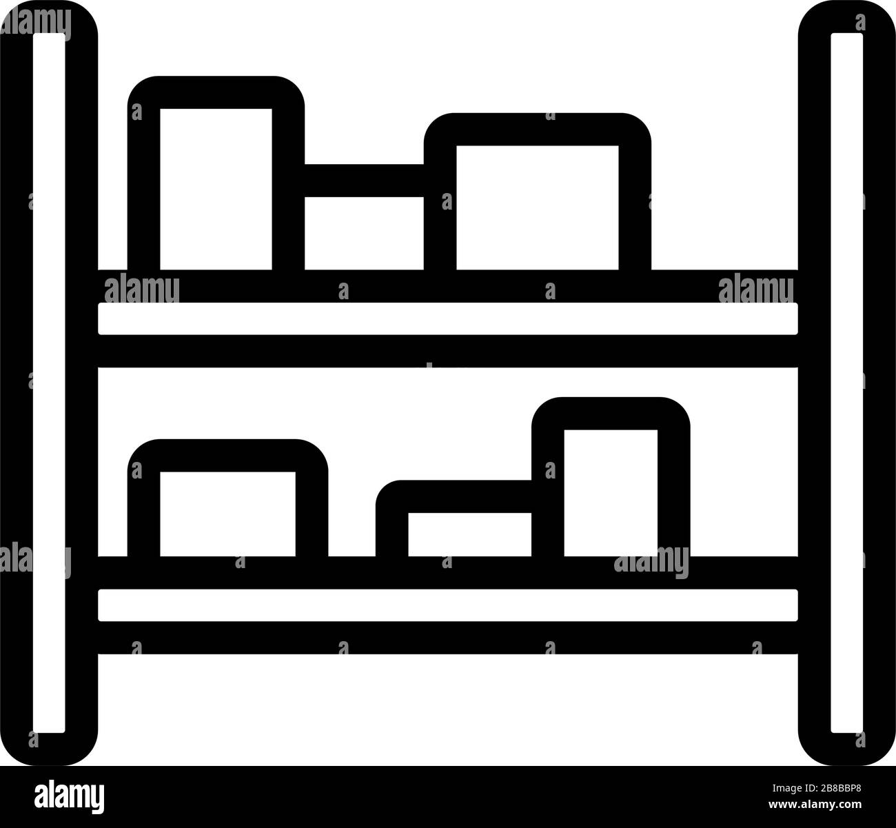 items shelf icon vector outline illustration Stock Vector Image & Art ...