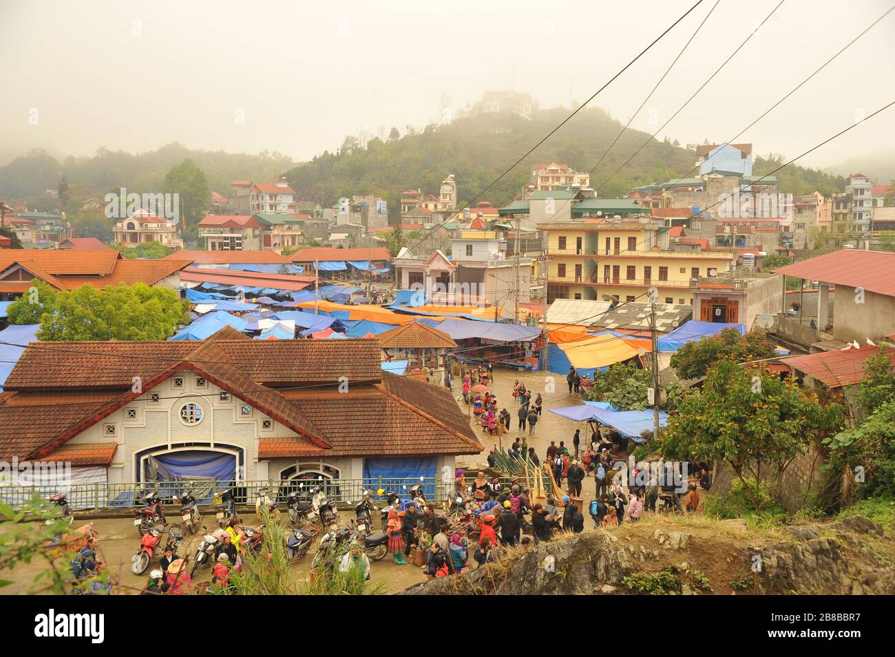 Bac Ha Town in Northern Vietnam Stock Photo - Alamy