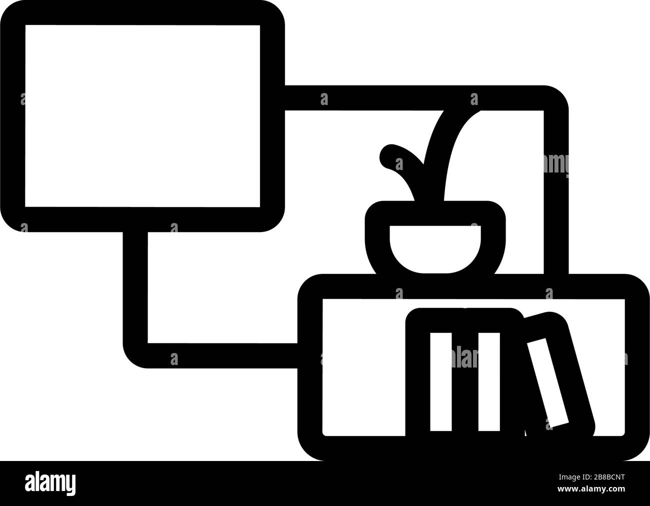 wall shelf icon vector outline illustration Stock Vector Image & Art ...