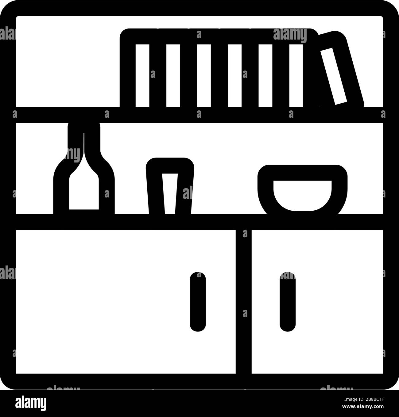 modern shelf icon vector outline illustration Stock Vector Image & Art ...
