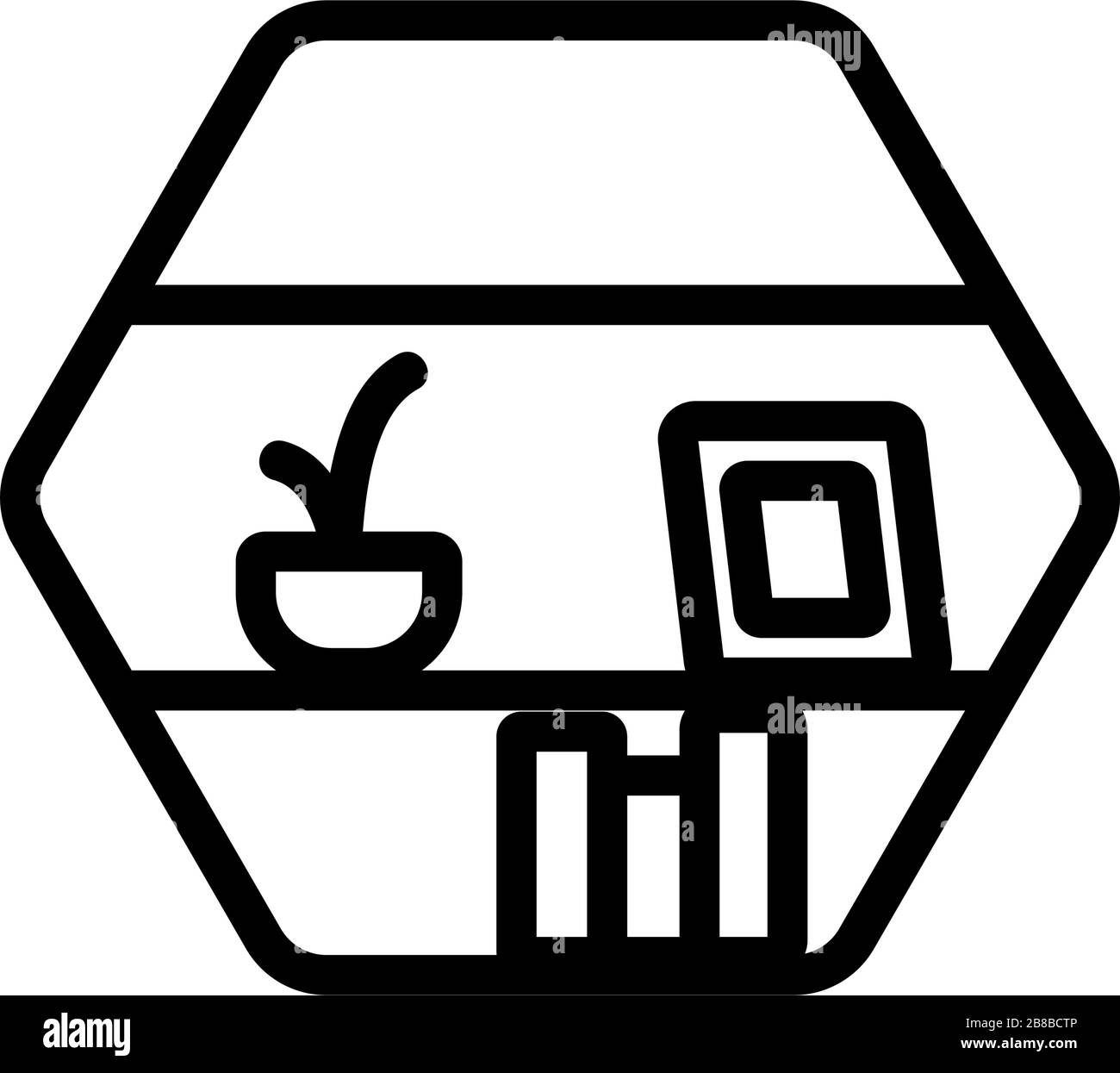 beautiful shelf icon vector outline illustration Stock Vector Image ...