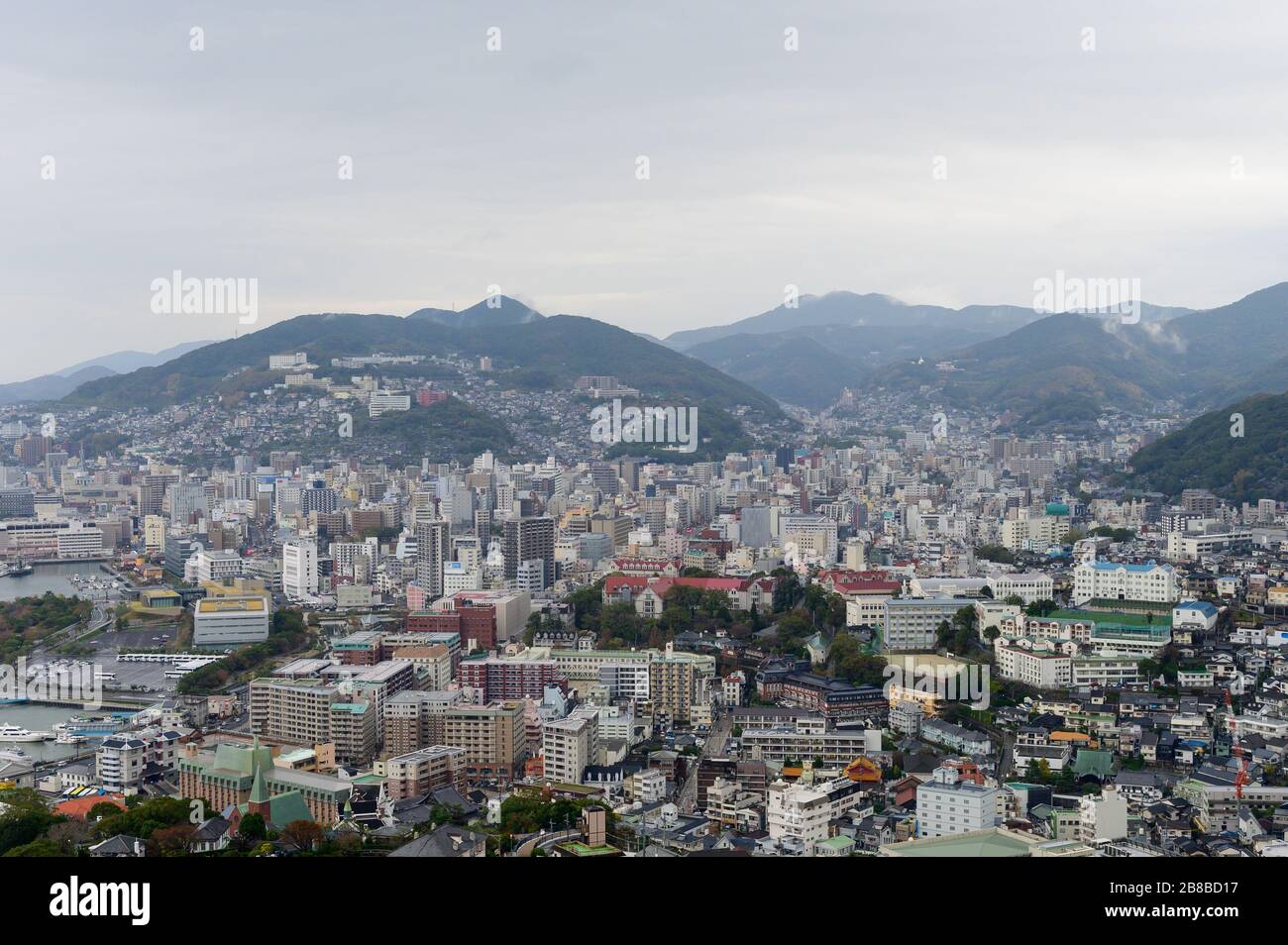View of Nagasaki city in Japan Stock Photo - Alamy
