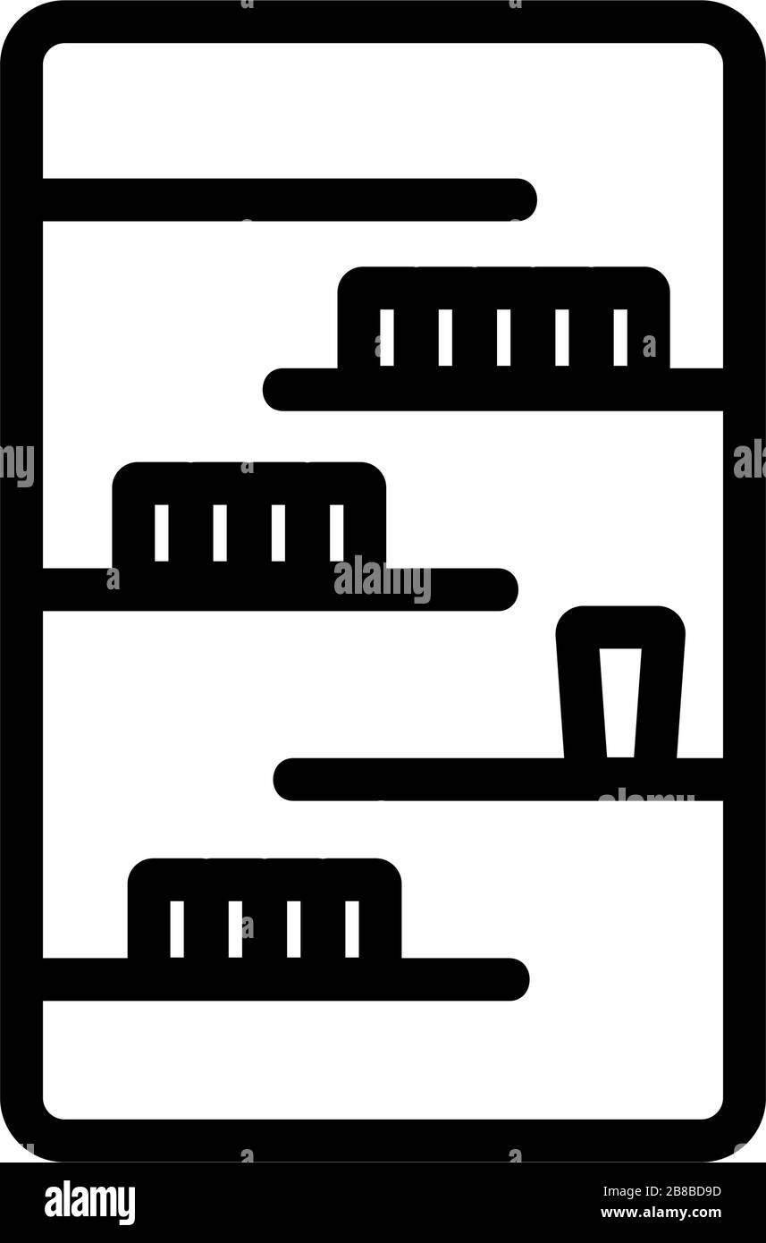 house shelf icon vector outline illustration Stock Vector Image & Art ...