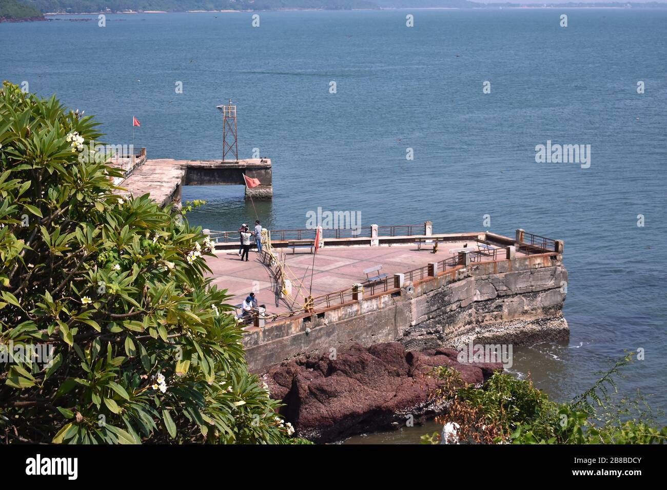 image of dona paula view point ,near the ocean Stock Photo - Alamy