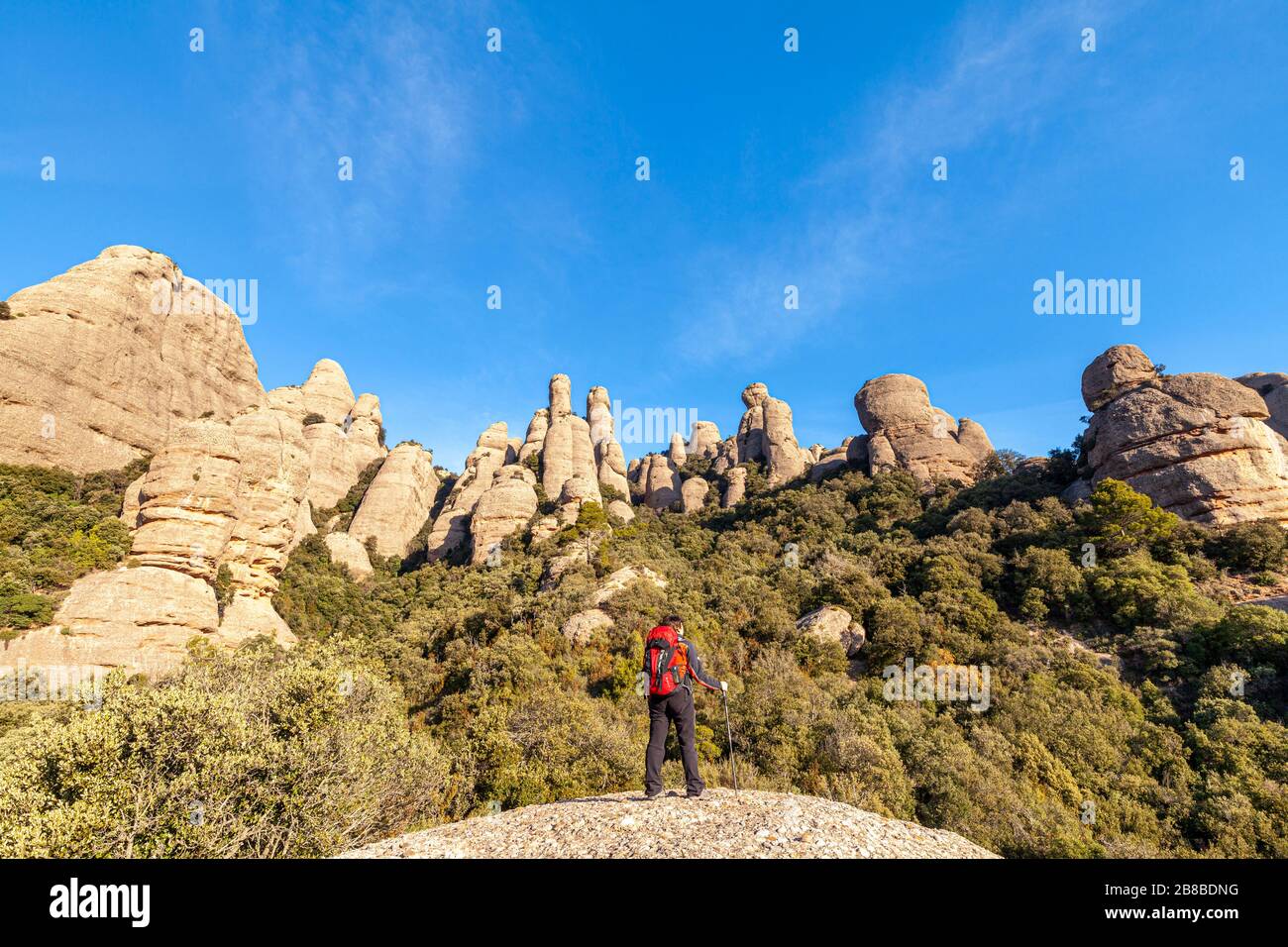Les Agulles, Natural Park of Montserrat mountain, Barcelona, Spain ...