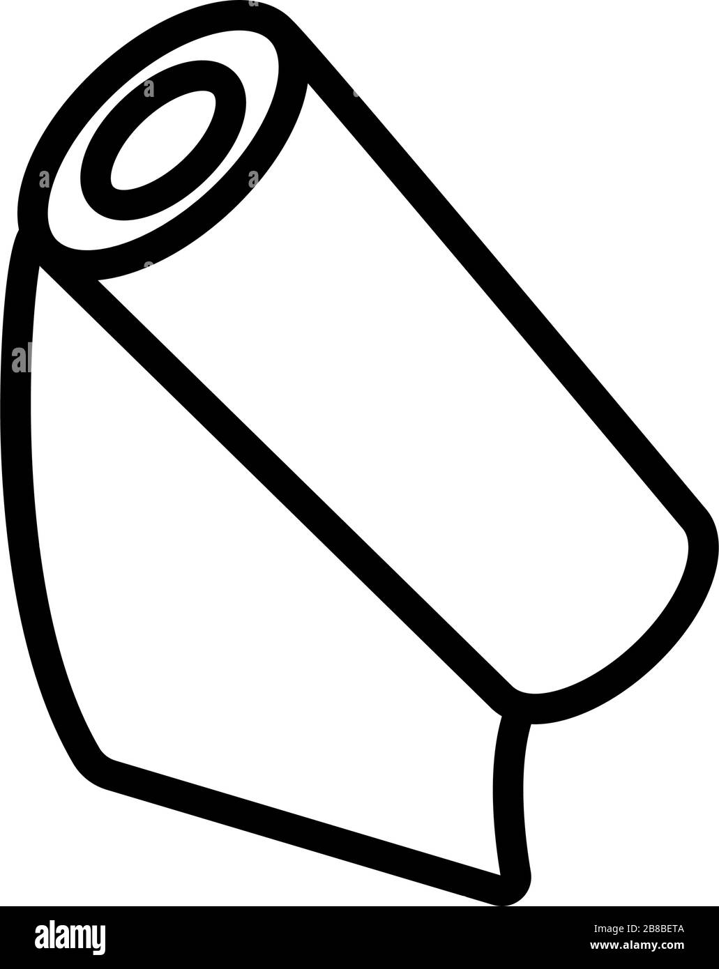 cardboard roll icon vector outline illustration Stock Vector Image ...