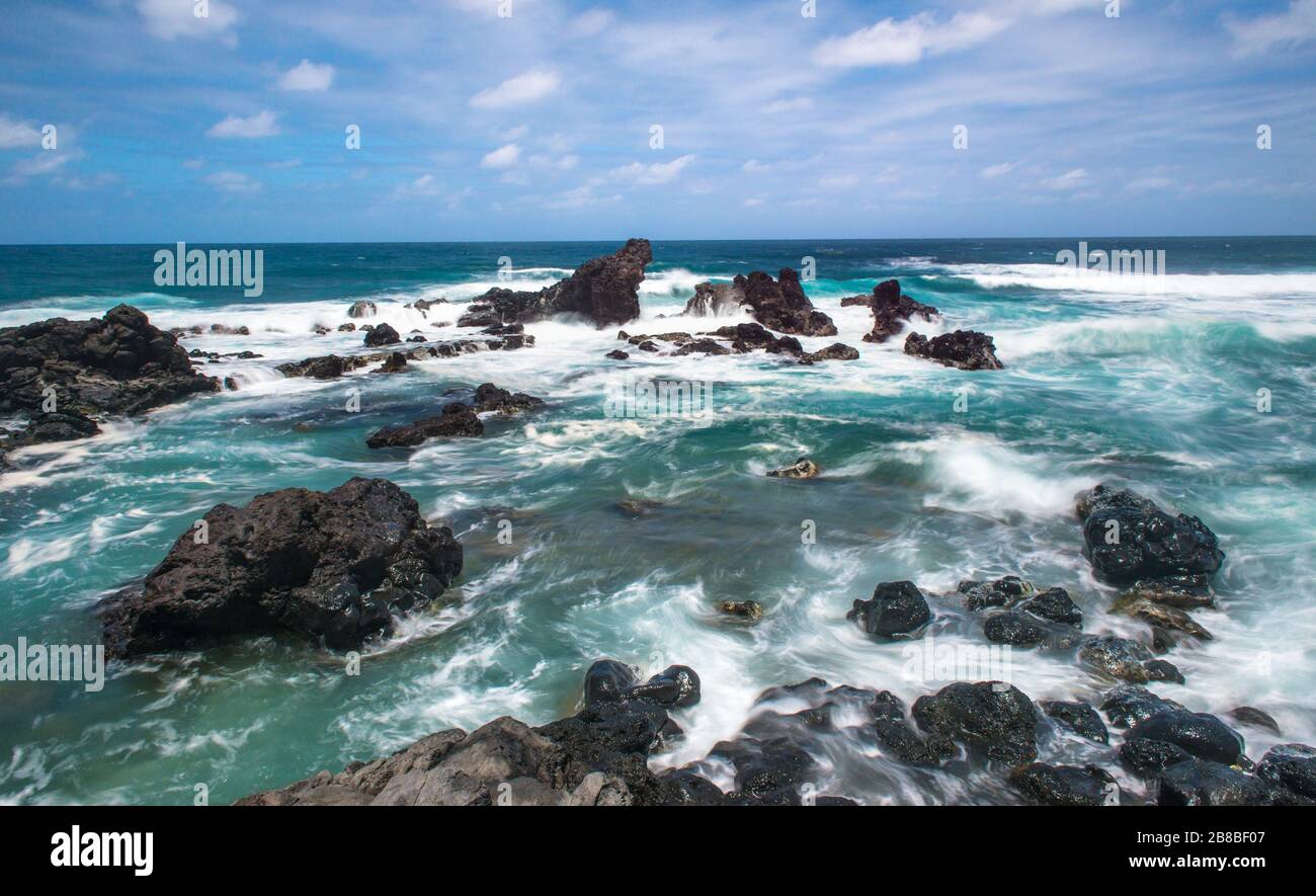 Beautiful Pacific Ocean from Hawaii Stock Photo - Alamy