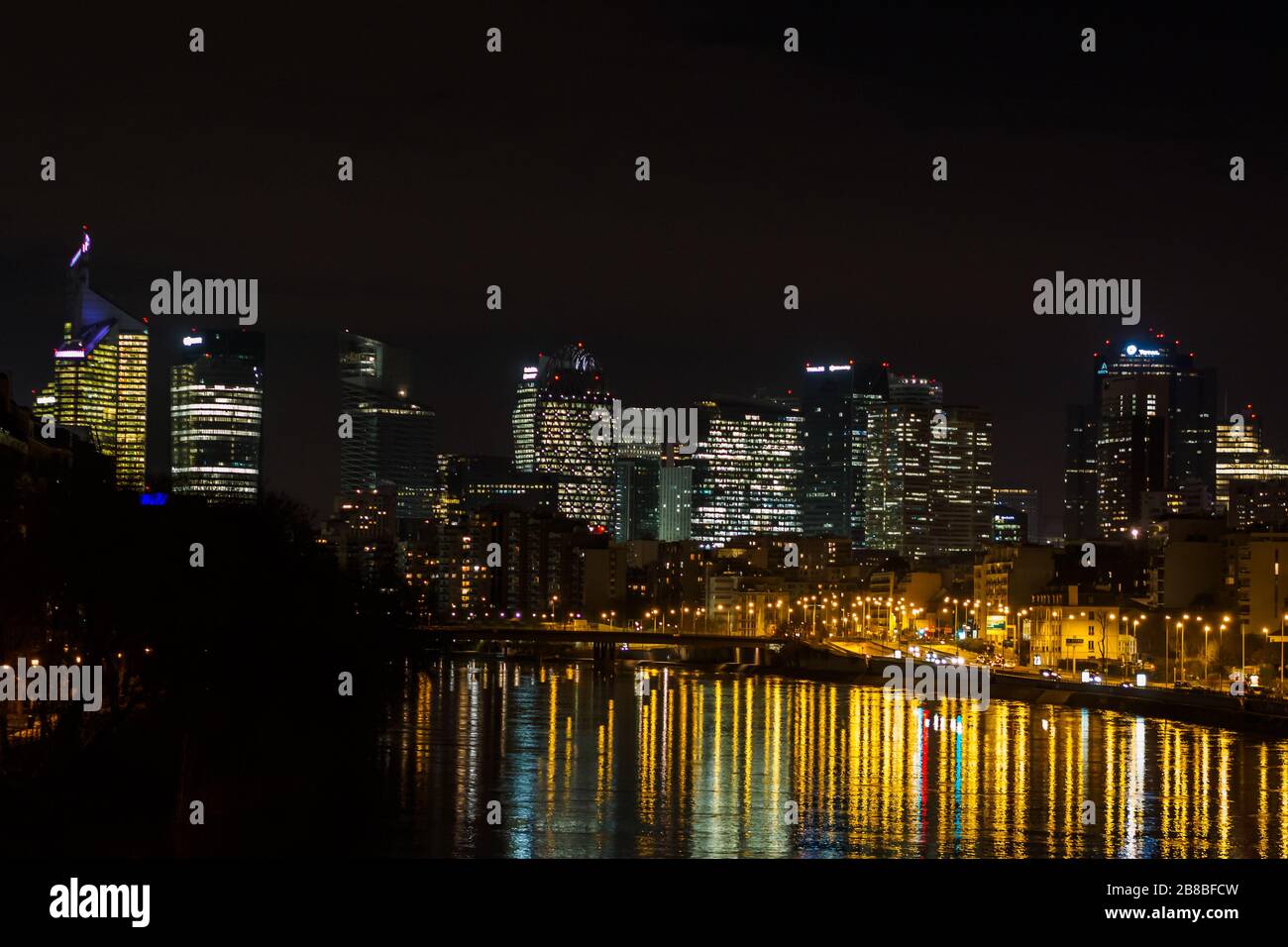 Skyscrapers and river seine in paris hi-res stock photography and ...