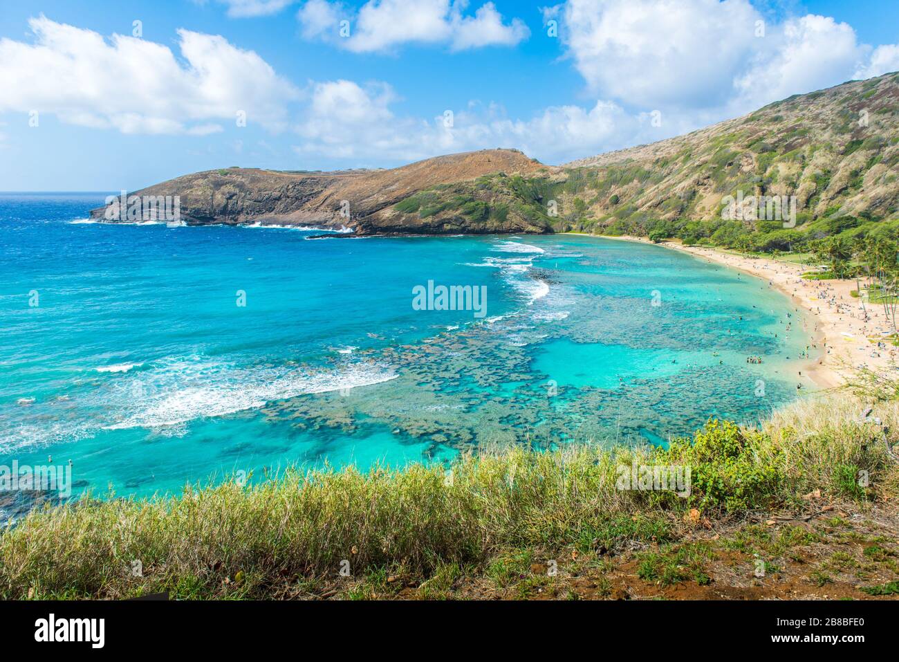Snorkeling Bay, Hanauma Bay, in Oahu,Hawaii Stock Photo - Alamy