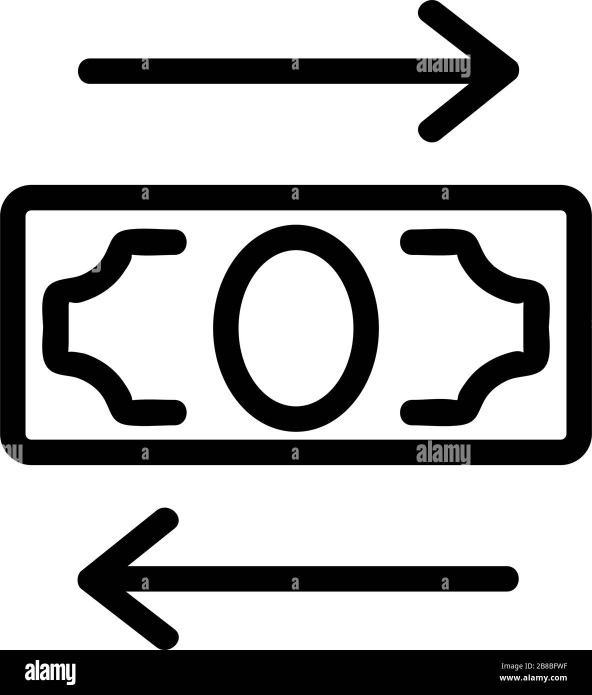 money exchange transfer icon vector outline illustration Stock Vector ...