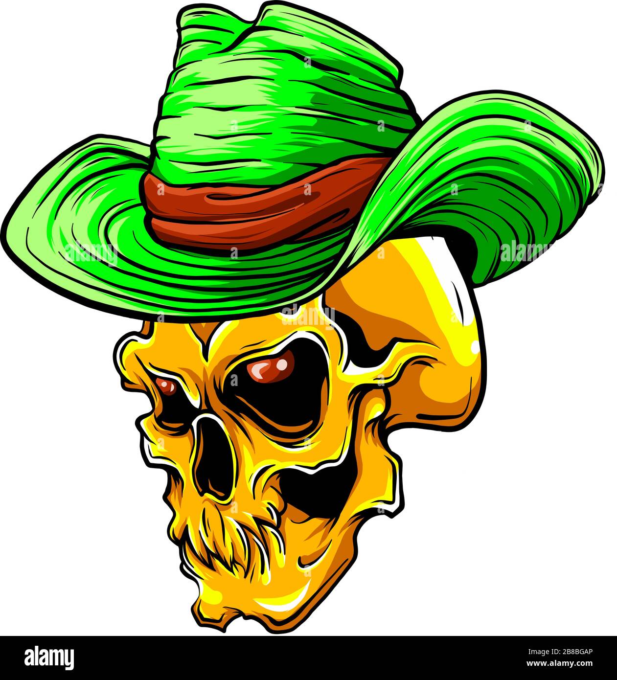 Vector skull pimp vector illustration design art Stock Vector Image ...