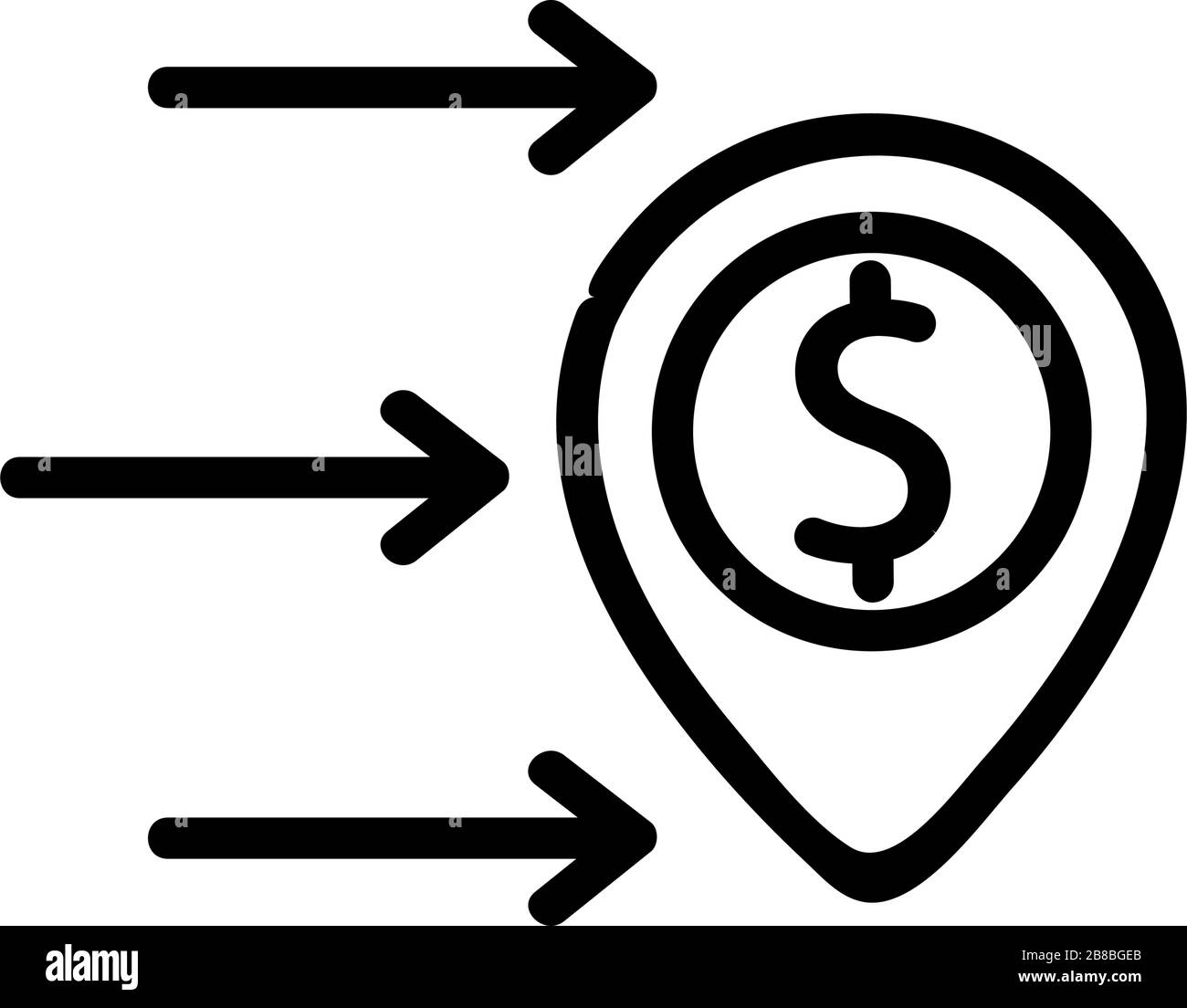 speed money transfer icon vector outline illustration Stock Vector ...