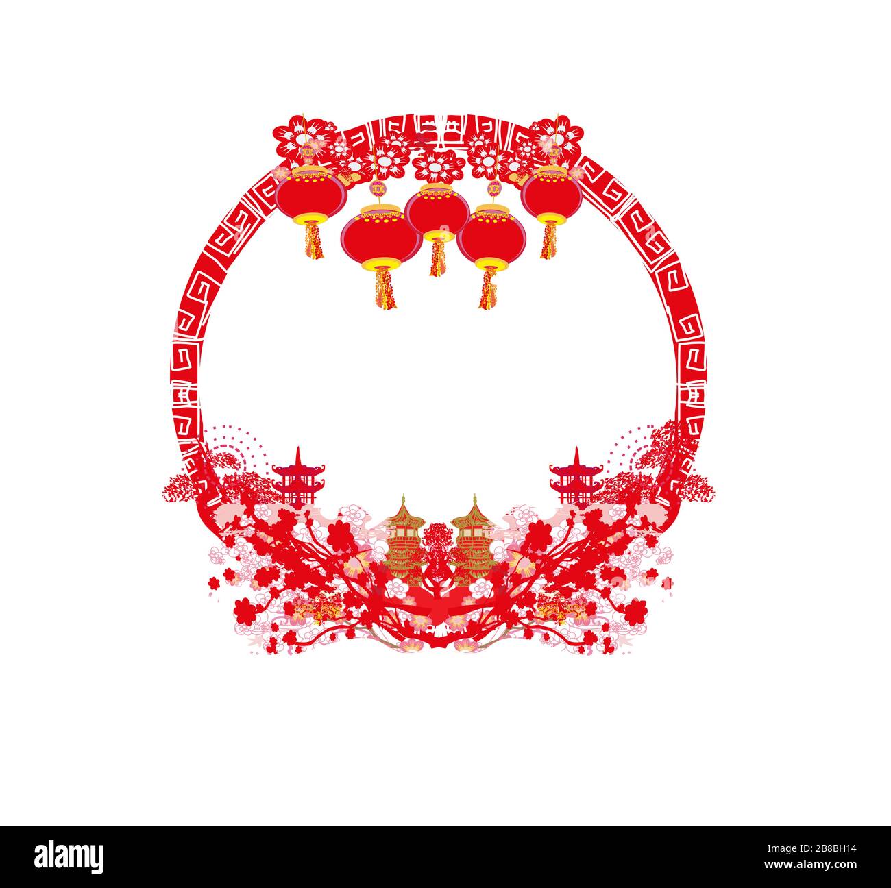 Mid-Autumn Festival for Chinese New Year - frame Stock Vector Image ...