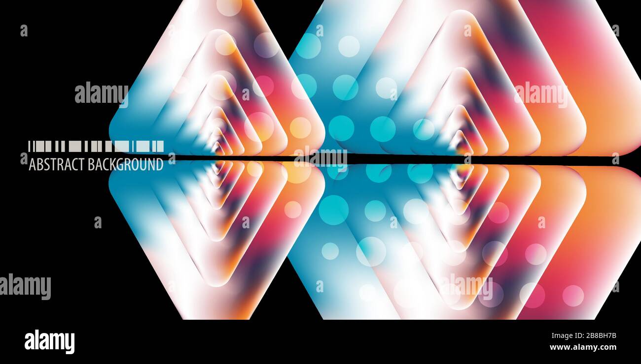 Abstract colorful background template with blended multiple geometric ...