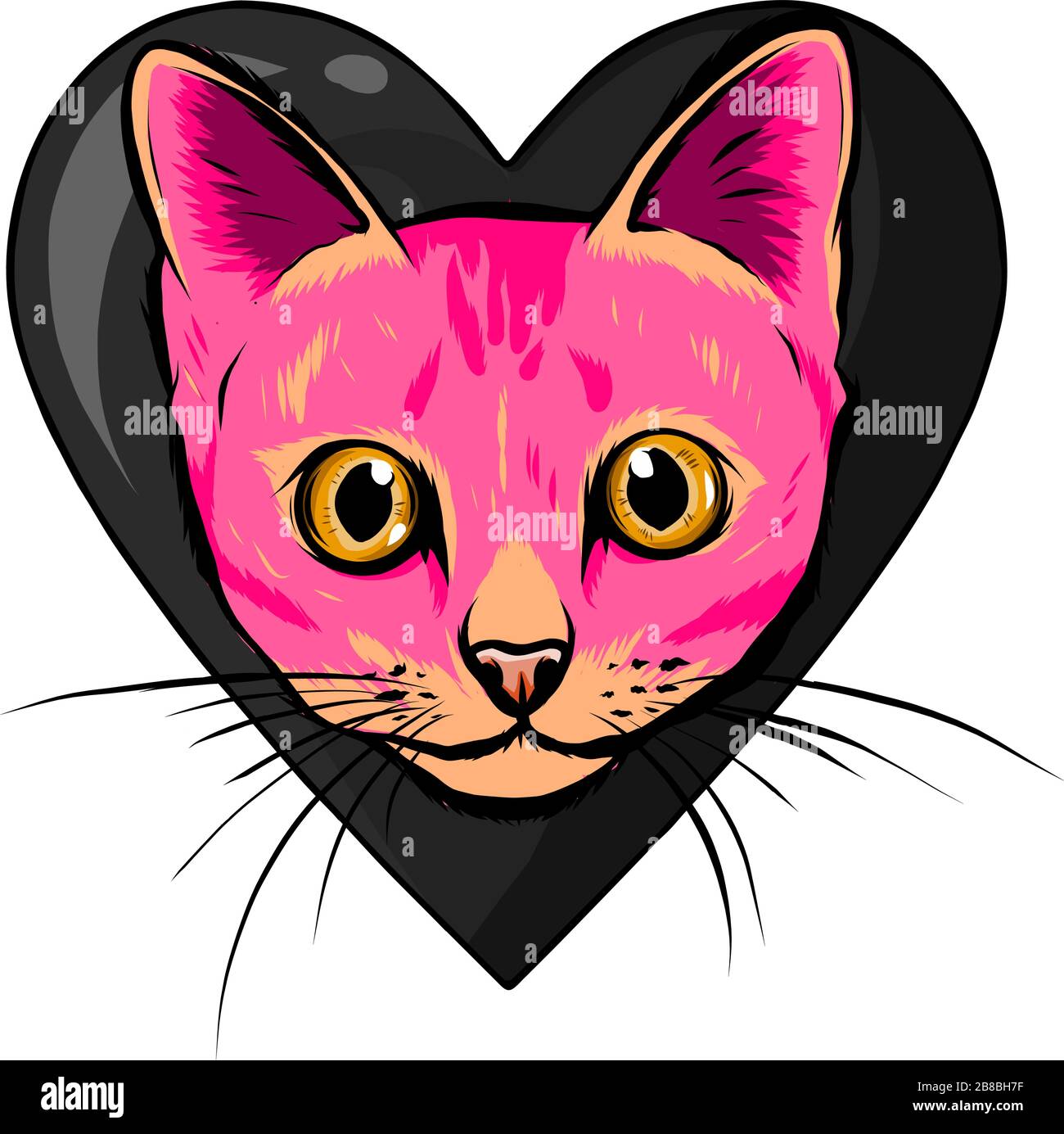 Vector illustration of cat head cartoon style Stock Vector Image & Art ...