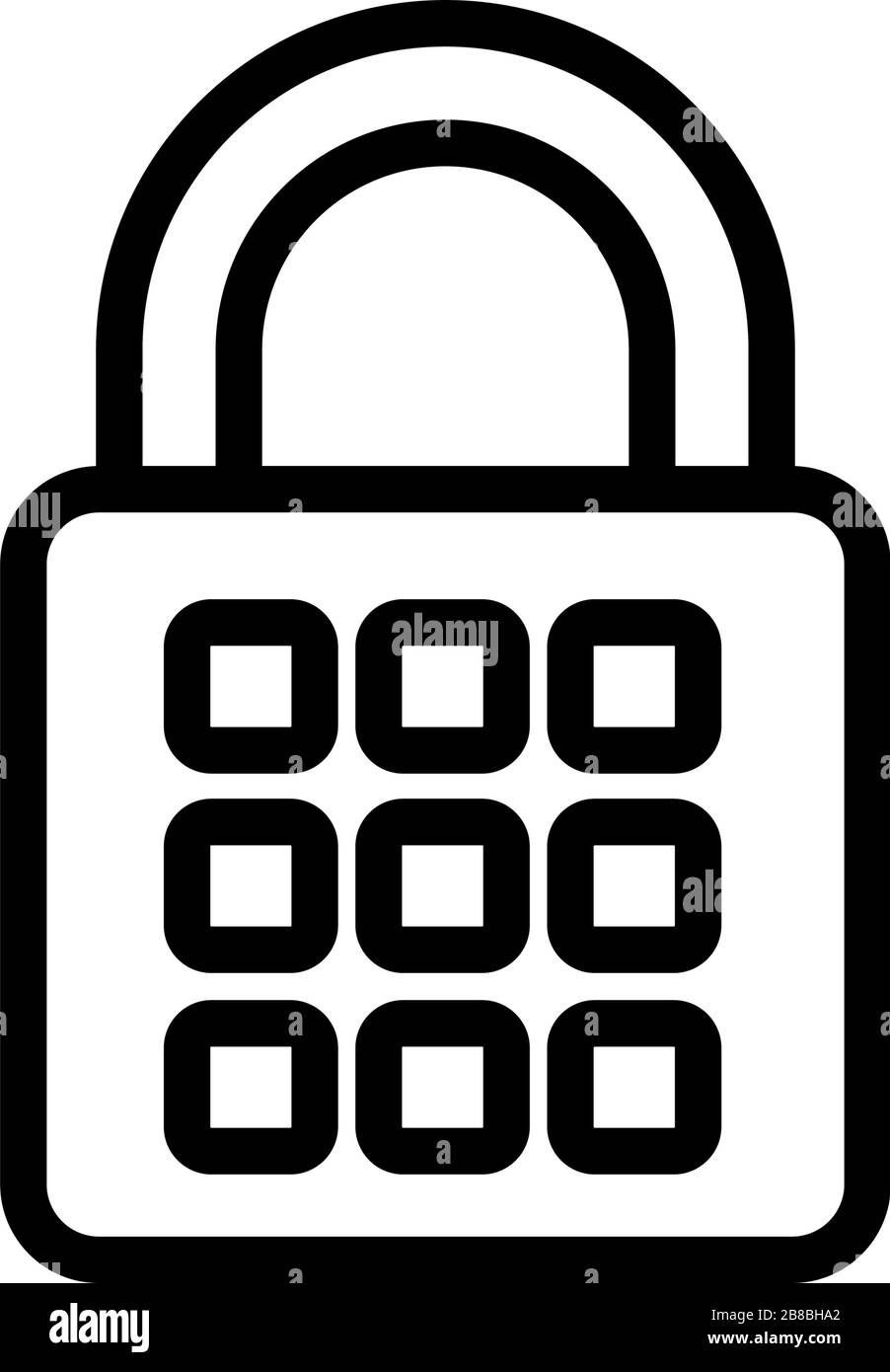password lock icon vector outline illustration Stock Vector Image & Art ...