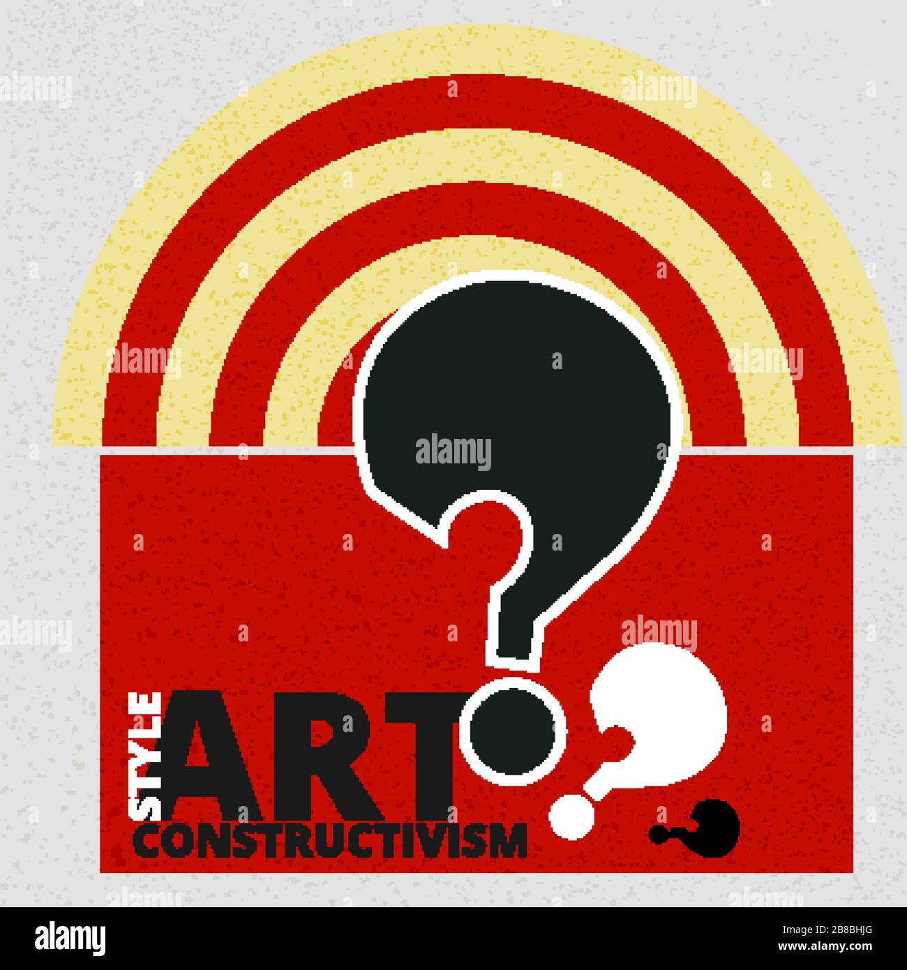 Vector abstract black and red shapes Constructivism Art style design ...