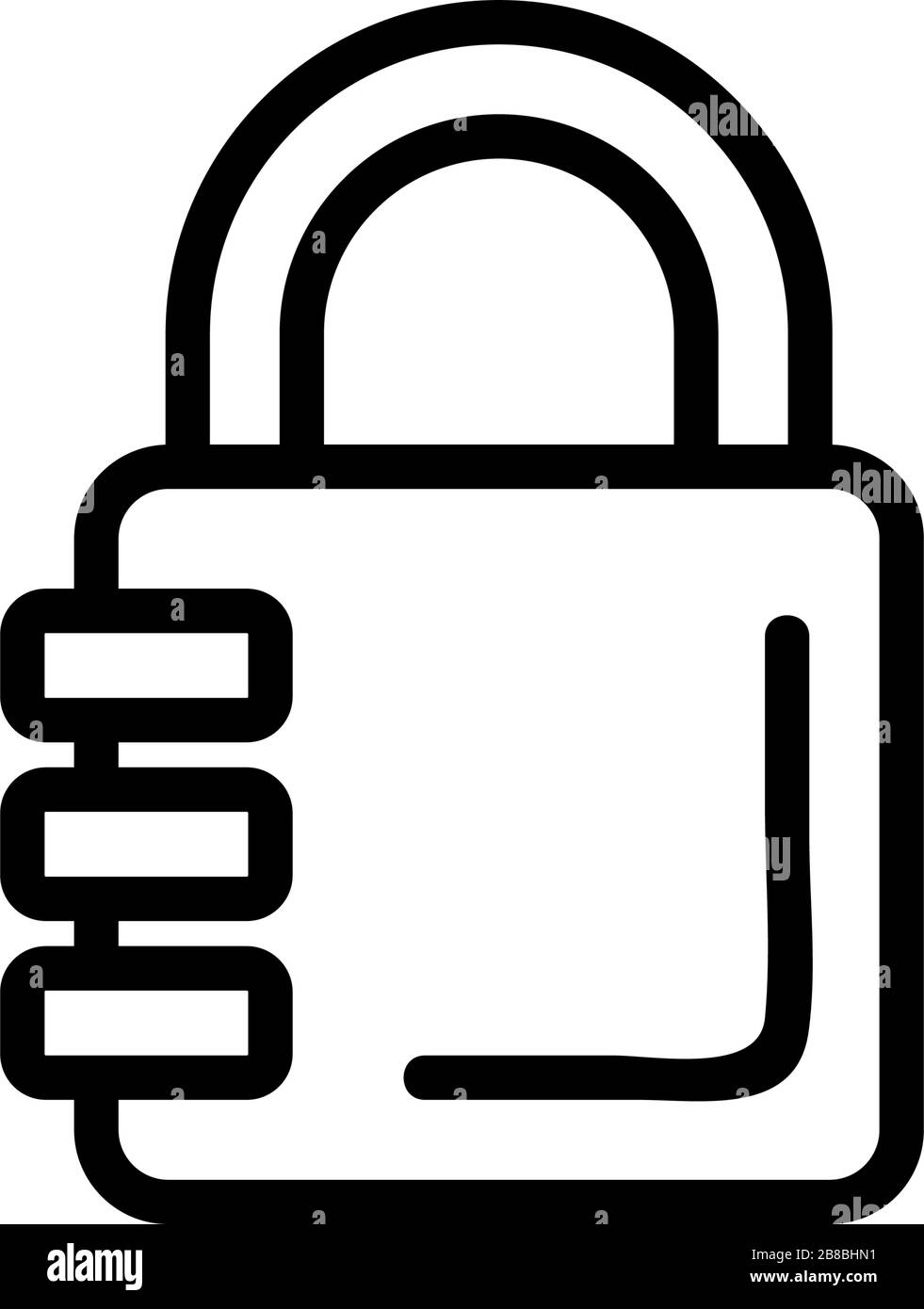 the combination of the password icon vector outline illustration Stock ...