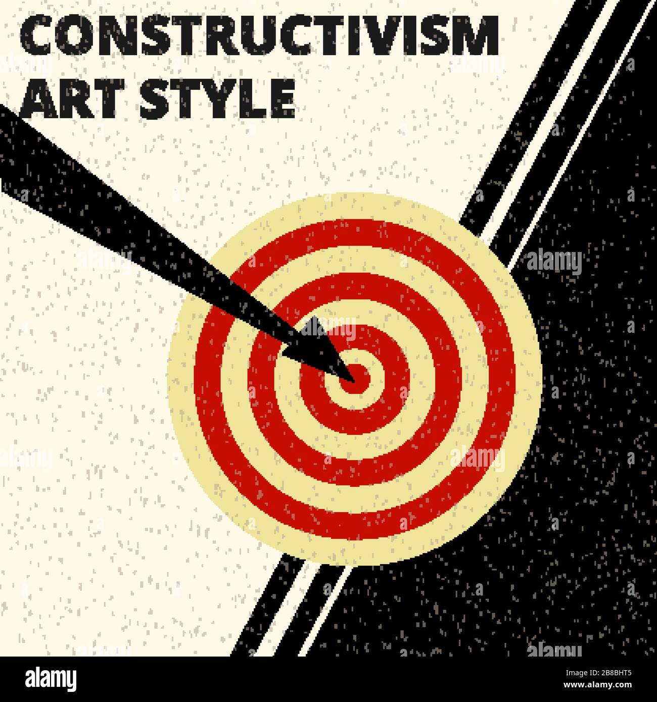 Vector abstract black and red shapes Constructivism Art style design ...