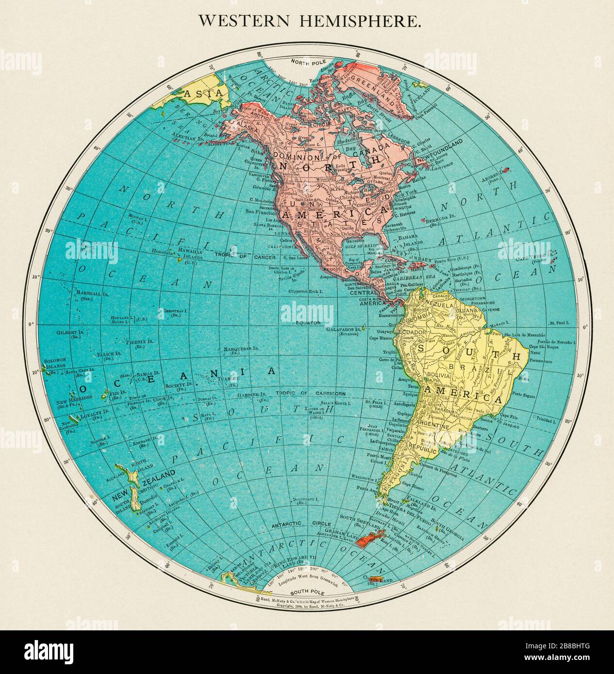 Western Hemisphere Map High Resolution Stock Photography and Images - Alamy
