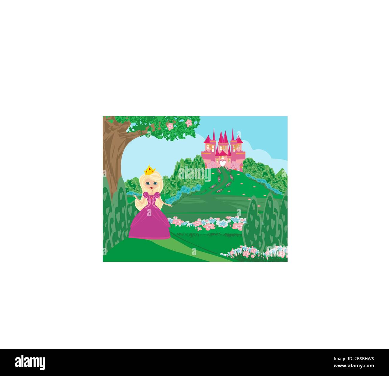 sweet Queen Front Her Castle Stock Vector Image & Art - Alamy