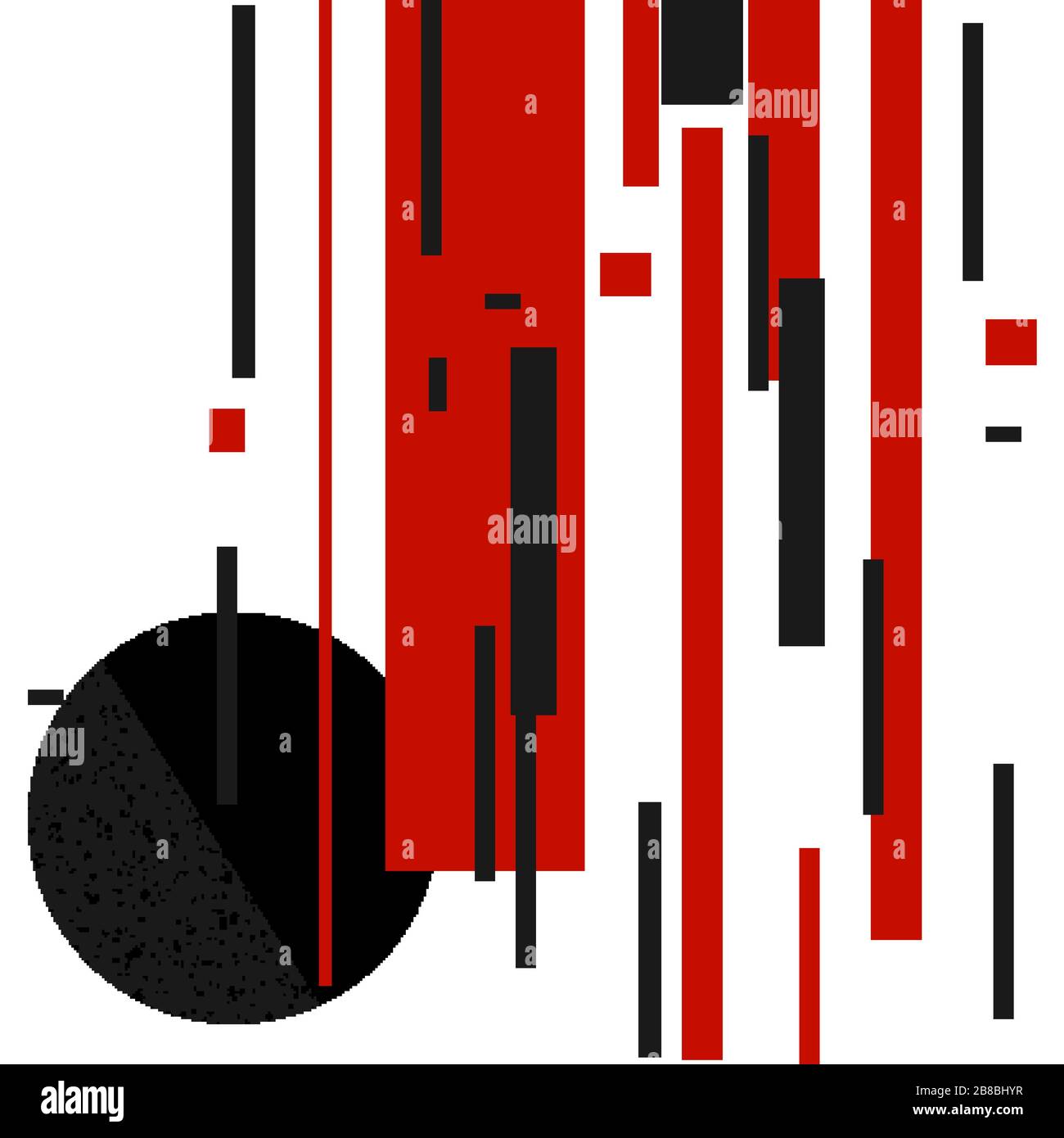 Vector abstract black and red shapes Constructivism Art style design ...