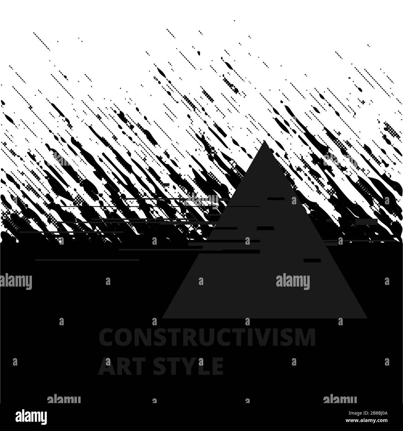 Vector abstract black and red shapes Constructivism Art style design ...