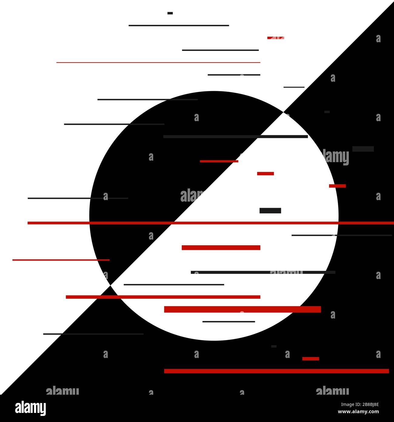 Vector abstract black and red shapes Constructivism Art style design ...