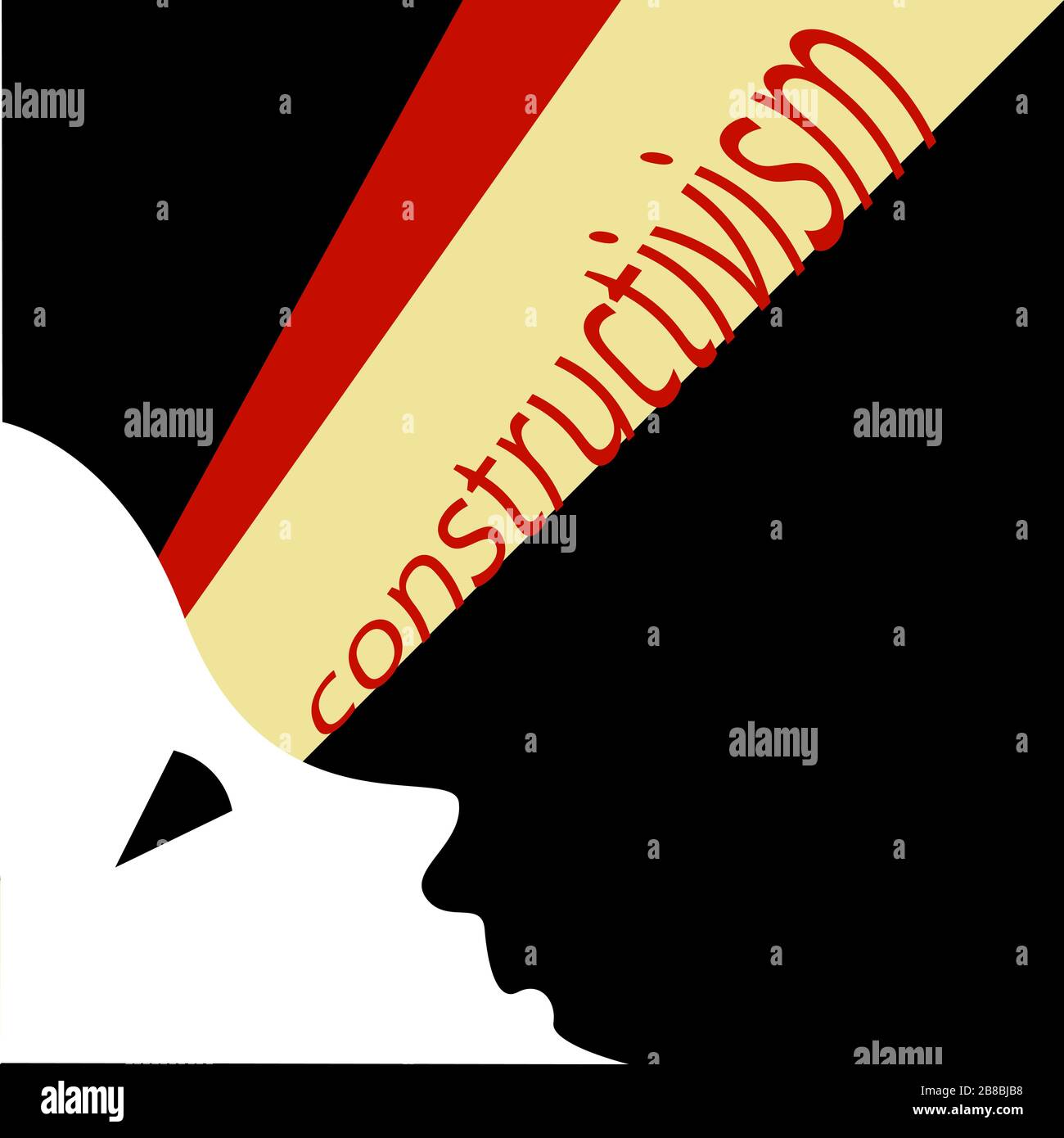 Vector abstract black and red shapes Constructivism Art style design ...