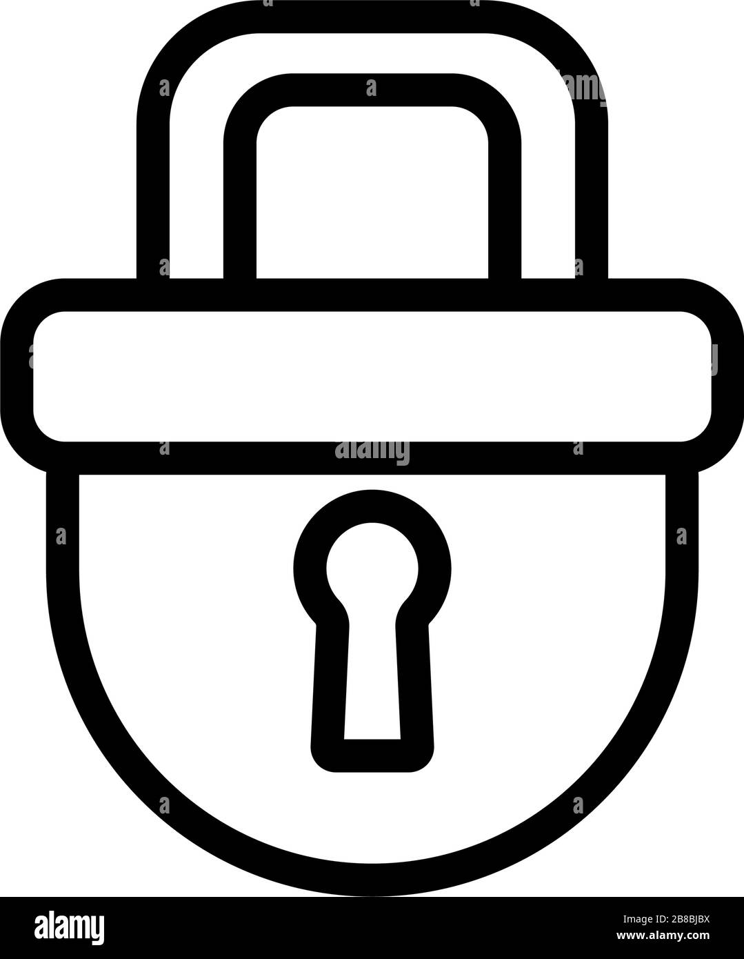 secret lock icon vector outline illustration Stock Vector Image & Art ...