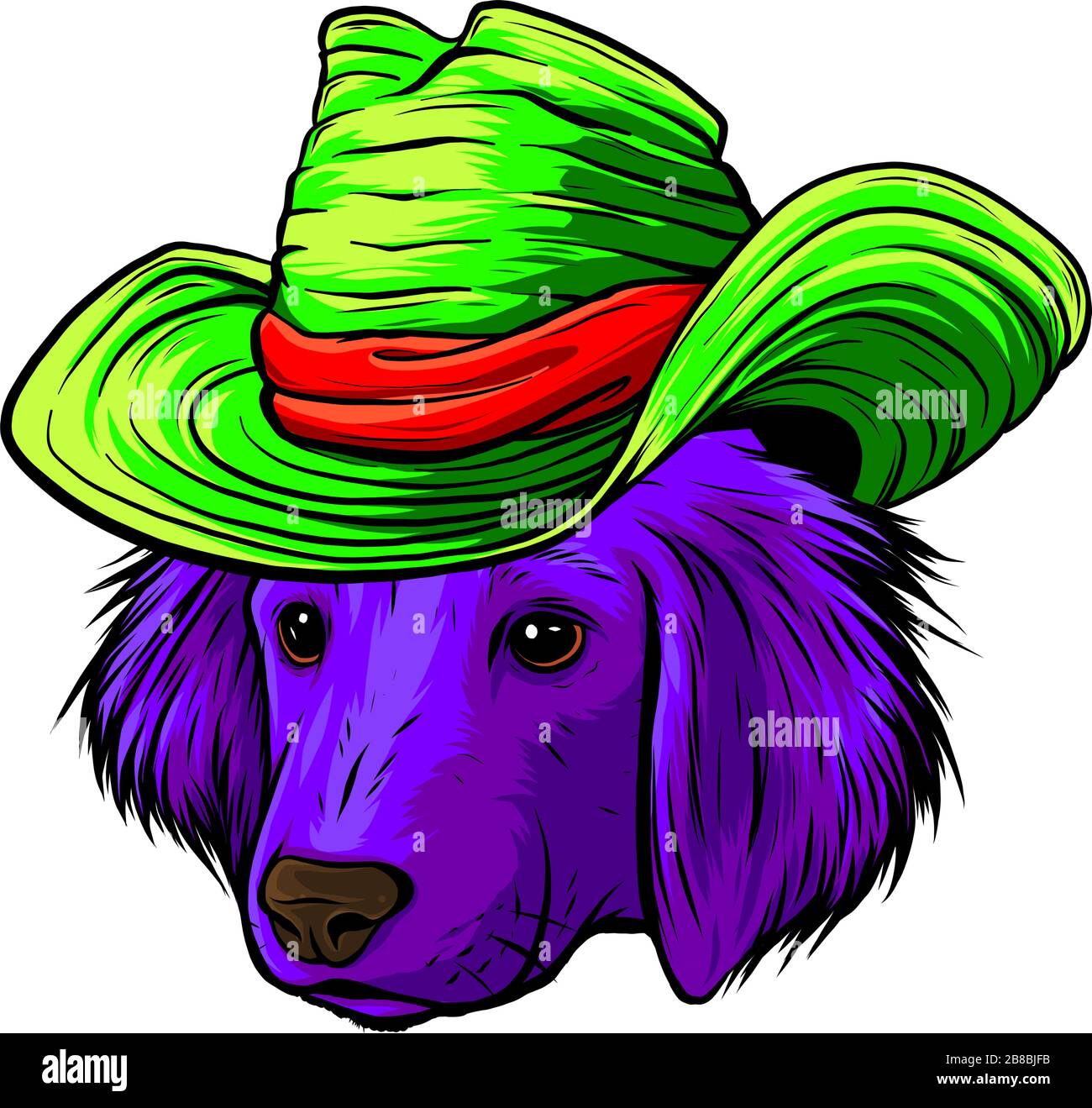 Big brown dog cartoon illustration Stock Vector Images - Alamy
