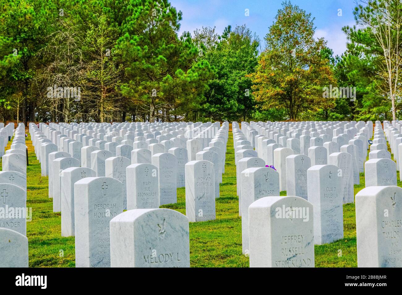 Rows of Veterans Markers Stock Photo - Alamy
