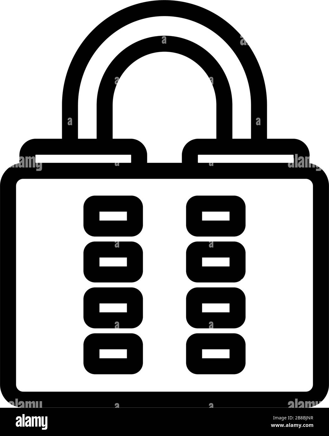 the combination of the cipher icon vector outline illustration Stock ...