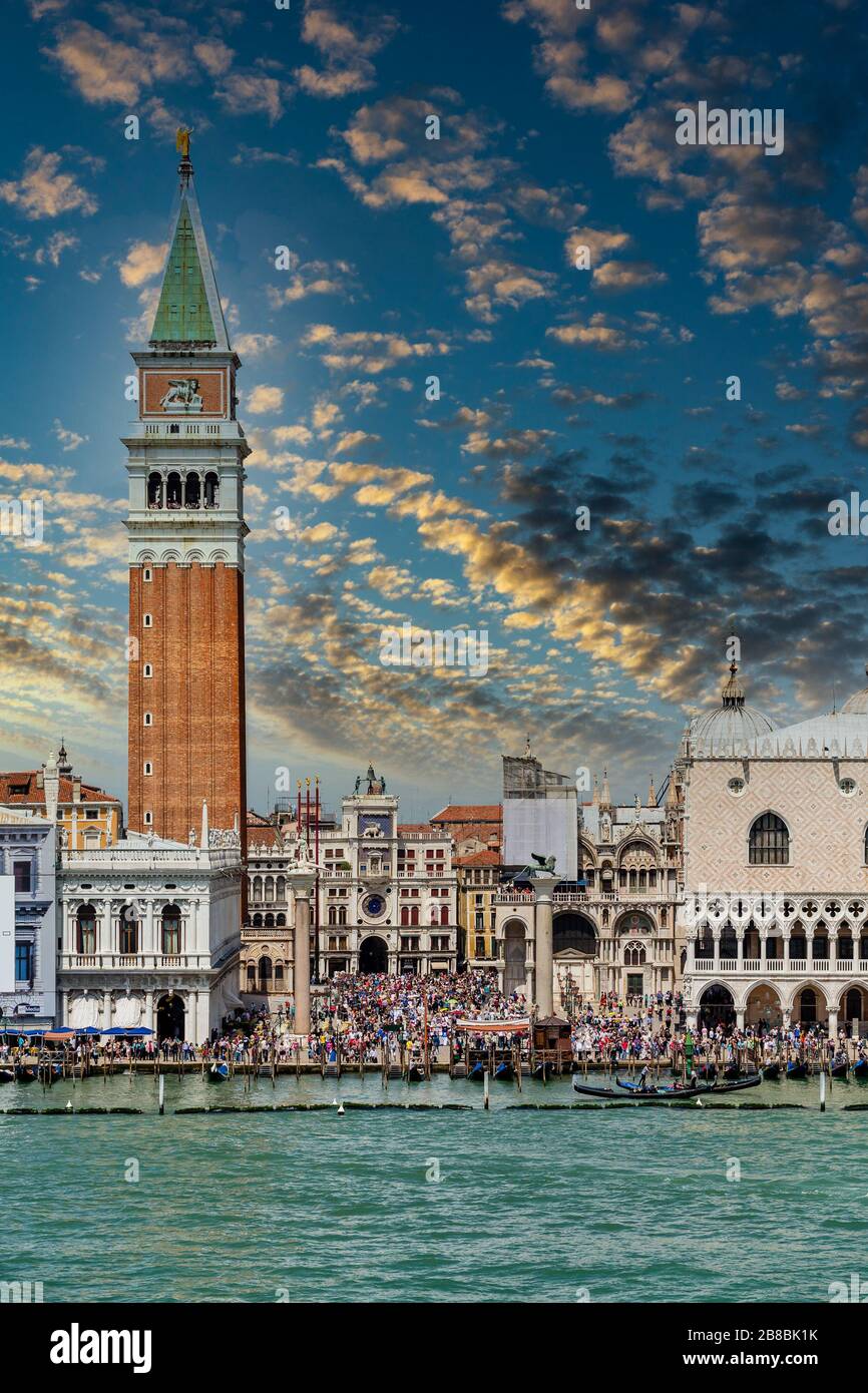 St Marks Square and Tower Stock Photo - Alamy