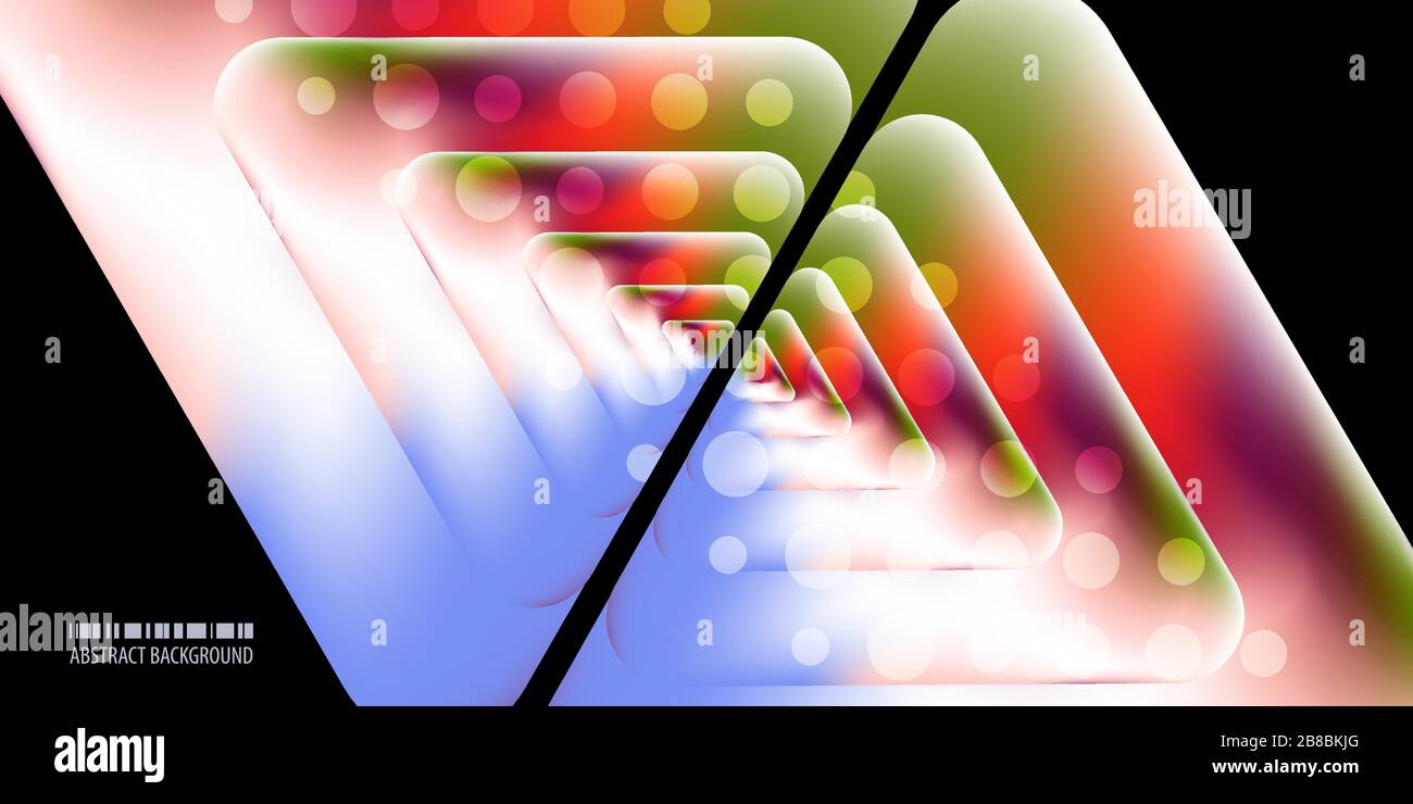Abstract colorful background template with blended multiple geometric ...