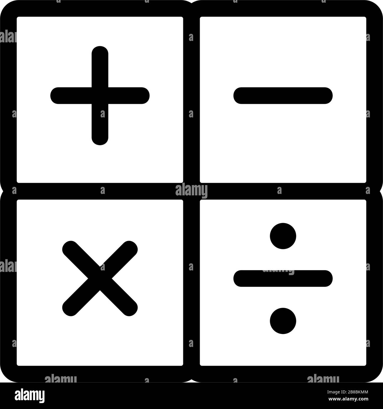 math calculator icon vector outline illustration Stock Vector Image ...