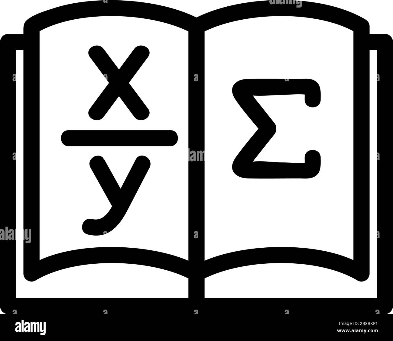 book math icon vector outline illustration Stock Vector Image & Art - Alamy