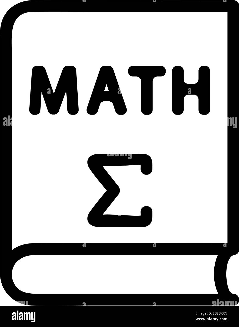 book math icon vector outline illustration Stock Vector Image & Art - Alamy