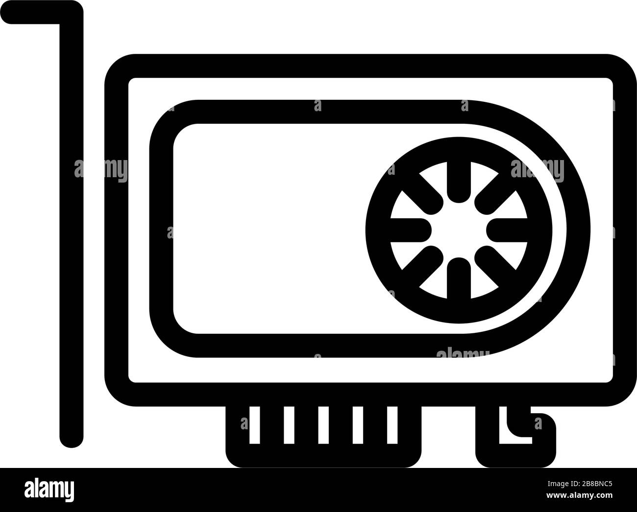 modern graphics card icon vector outline illustration Stock Vector ...