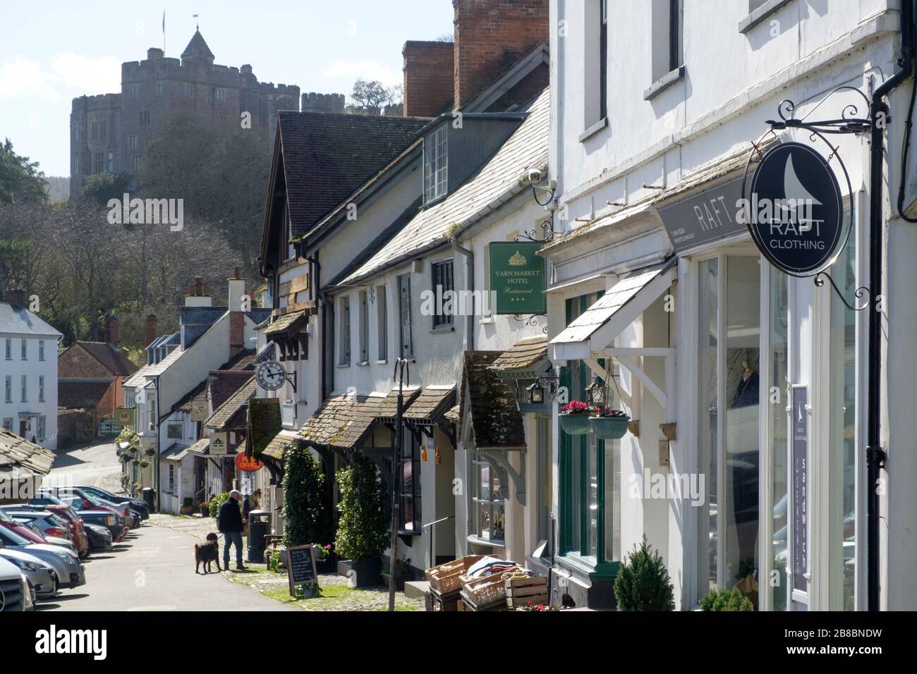 Dunster a small picturesque village on Exmoor in north somerset UK ...