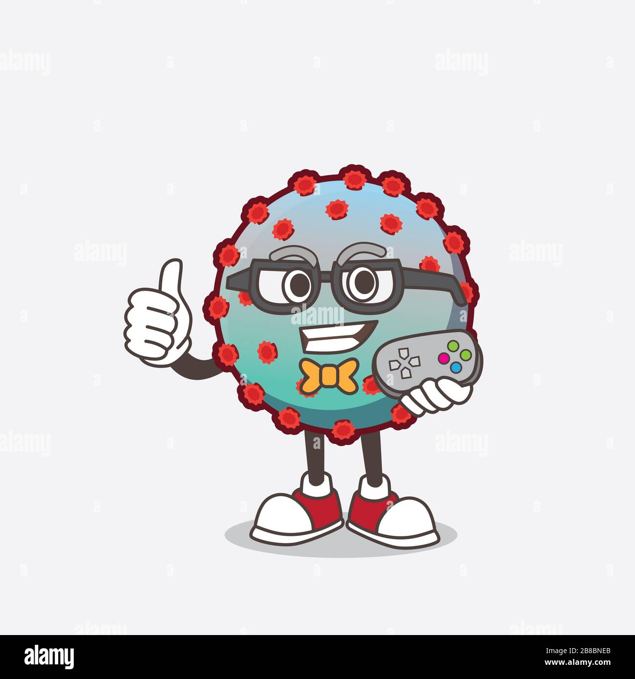 A picture of Virus cartoon mascot character as attractive gamer Stock ...