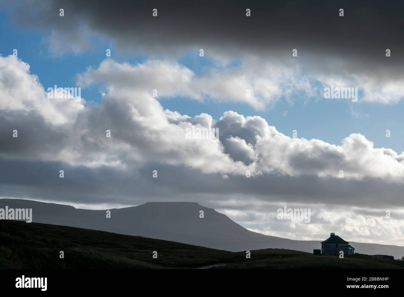 Railway signal box near Ribblehead Viaduct in the Yorkshire Dales ...