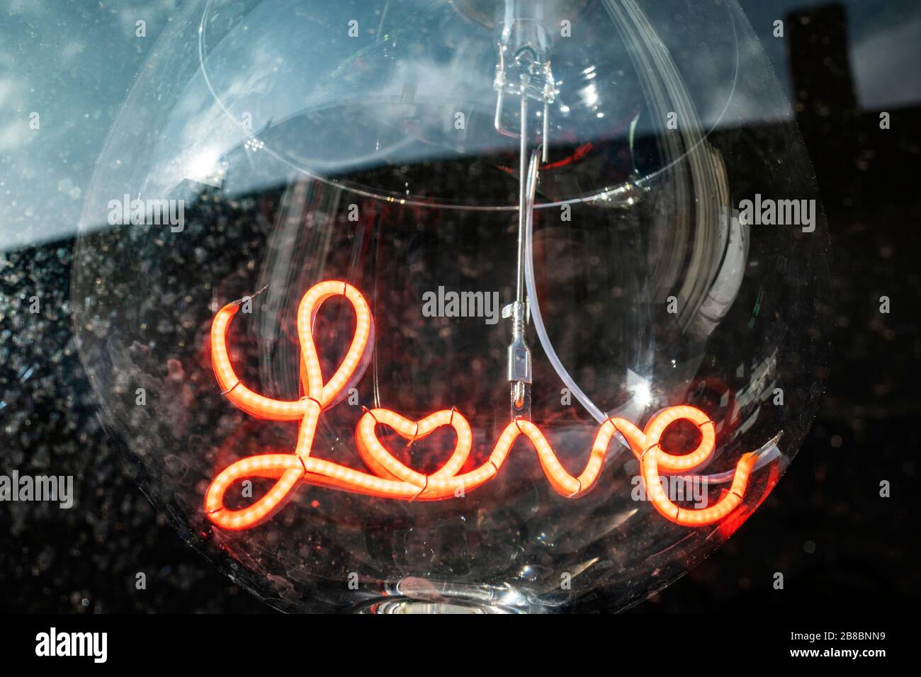 Neon Love sign Stock Photo - Alamy