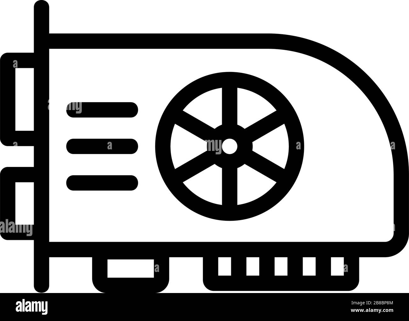 modern graphics card icon vector outline illustration Stock Vector ...