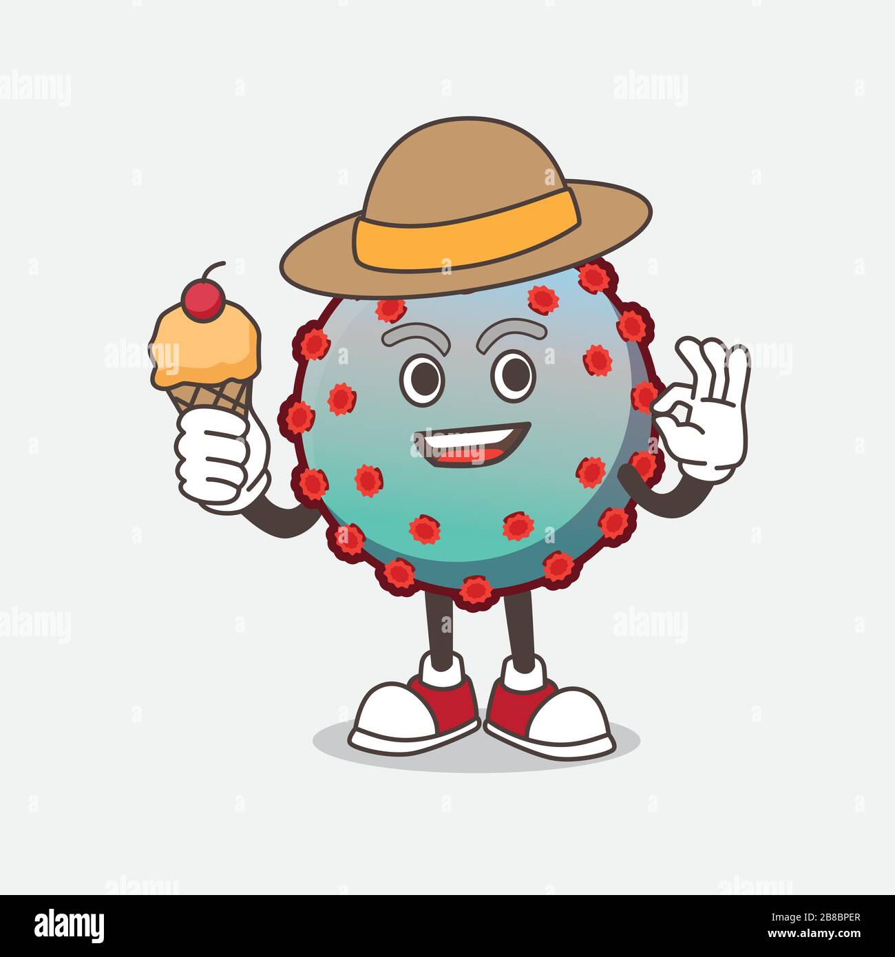 An illustration of Virus cartoon mascot character Stock Vector Image ...